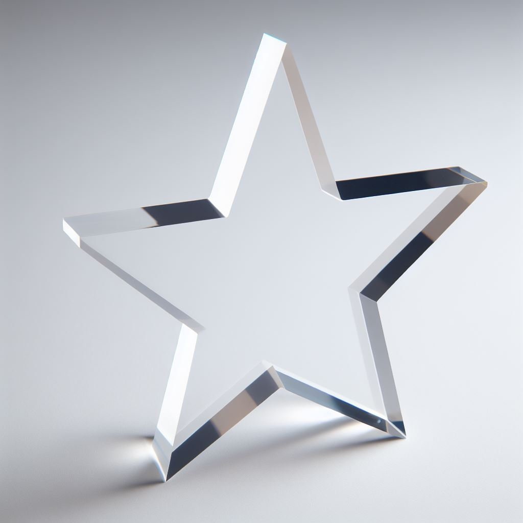 Any Size & Thickness Clear Acrylic Star Shape Shape Blanks DIY Crafting ...