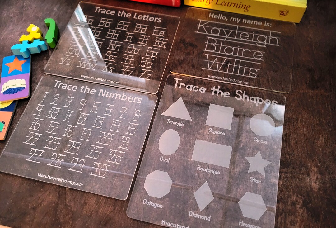 3 Line Name Tracing Board Trace Boards Acrylic Tracing Board Letter ...