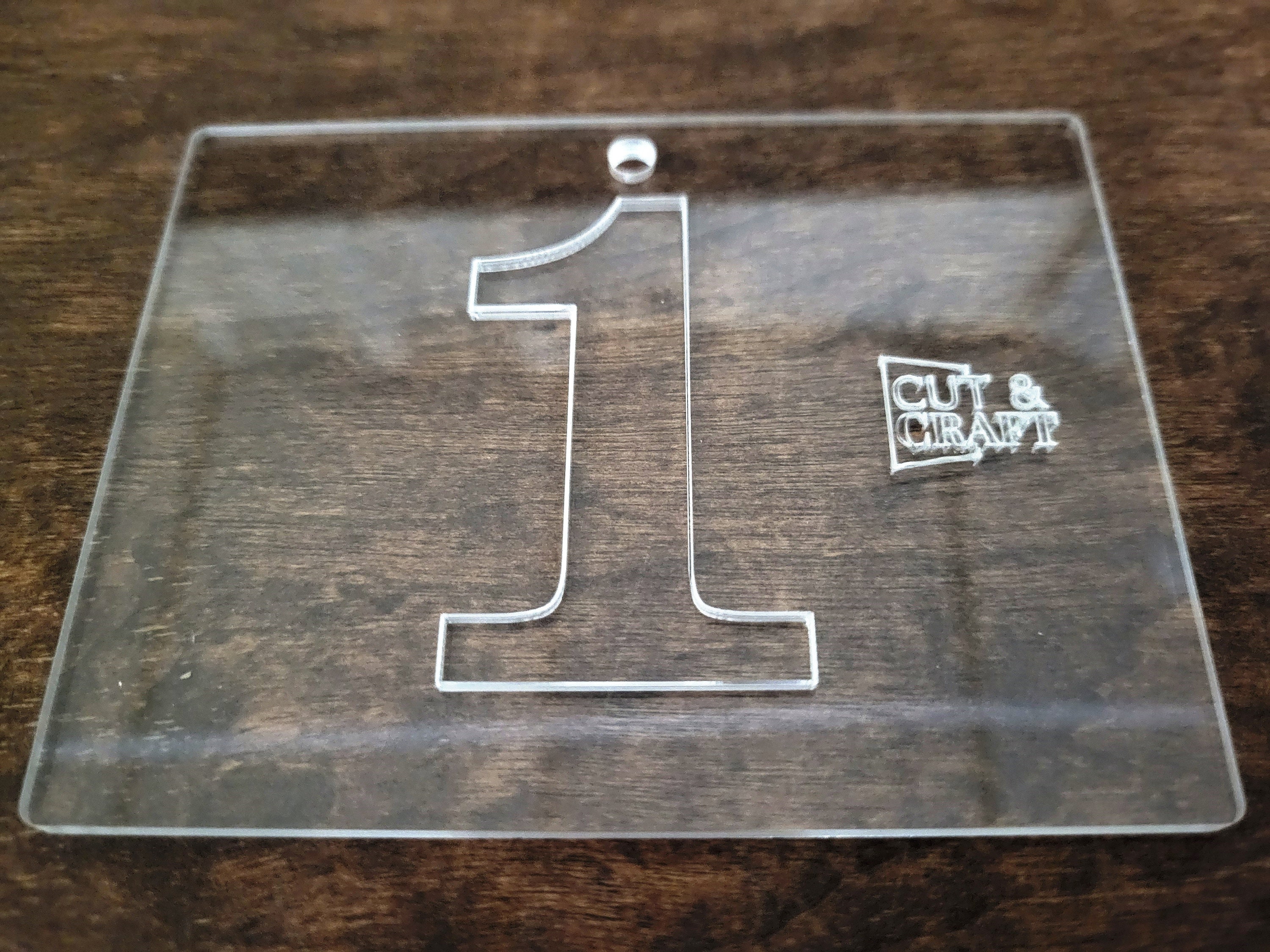 Number Router Templates Clear Acrylic Choose Your Number or Entire Set ...