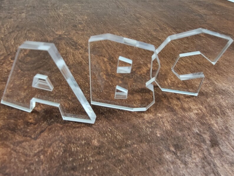 Acrylic Letters, Numbers & Symbols Create Your Word or Watermark ...