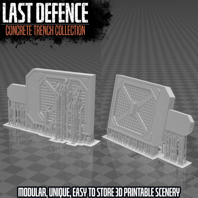 3D Printable Trench Gate and Door - Etsy