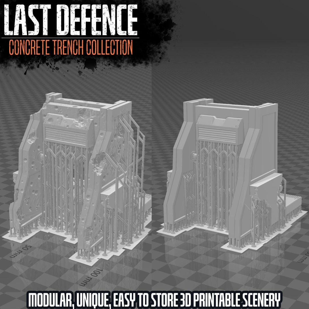 3D Printable Trench Gate and Door - Etsy