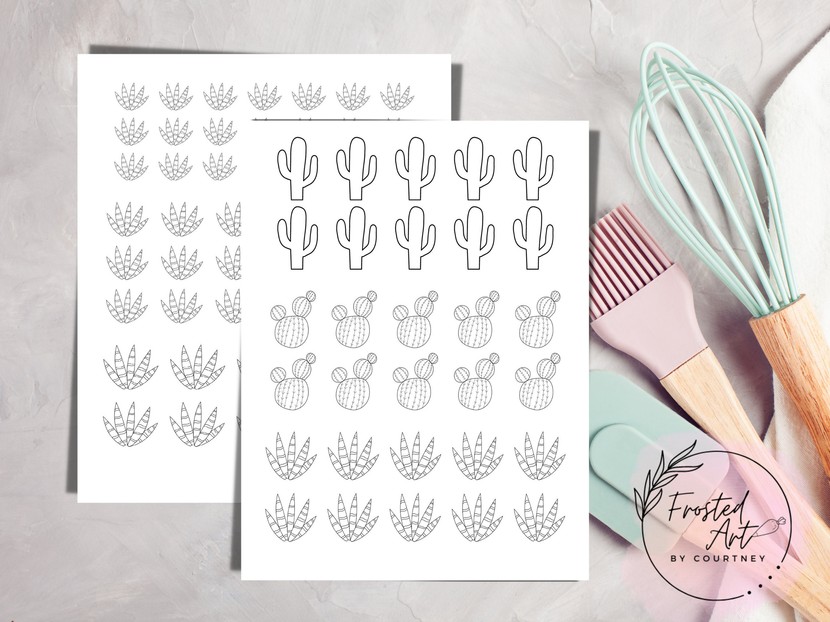 Desert Transfer Sheets, Digital Download, PNG JPG, Royal Icing ...