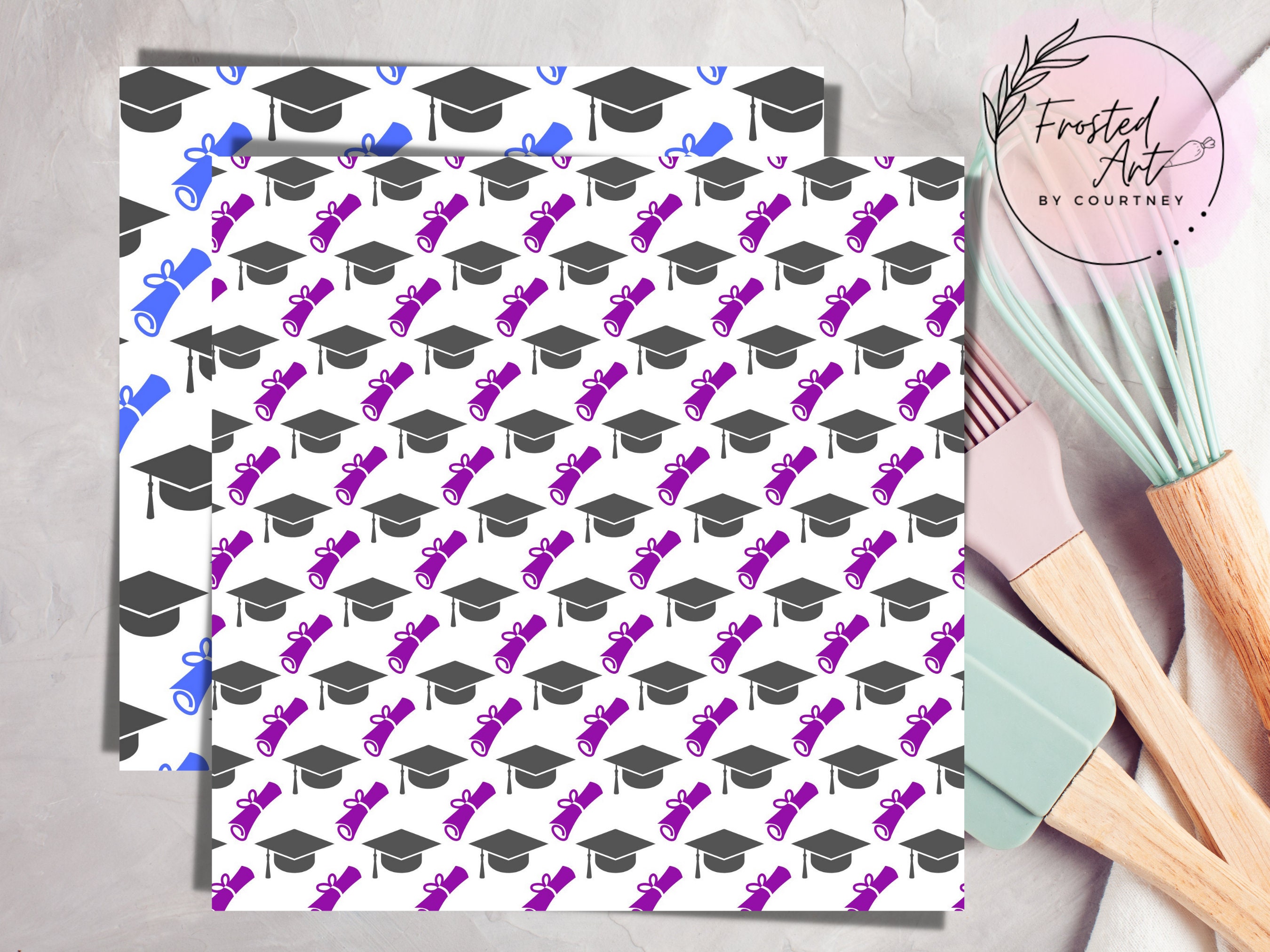 Graduation Digital Paper, 2023 Graduation, Digital Download, PNG JPG ...