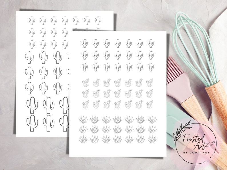Desert Transfer Sheets, Digital Download, PNG JPG, Royal Icing ...