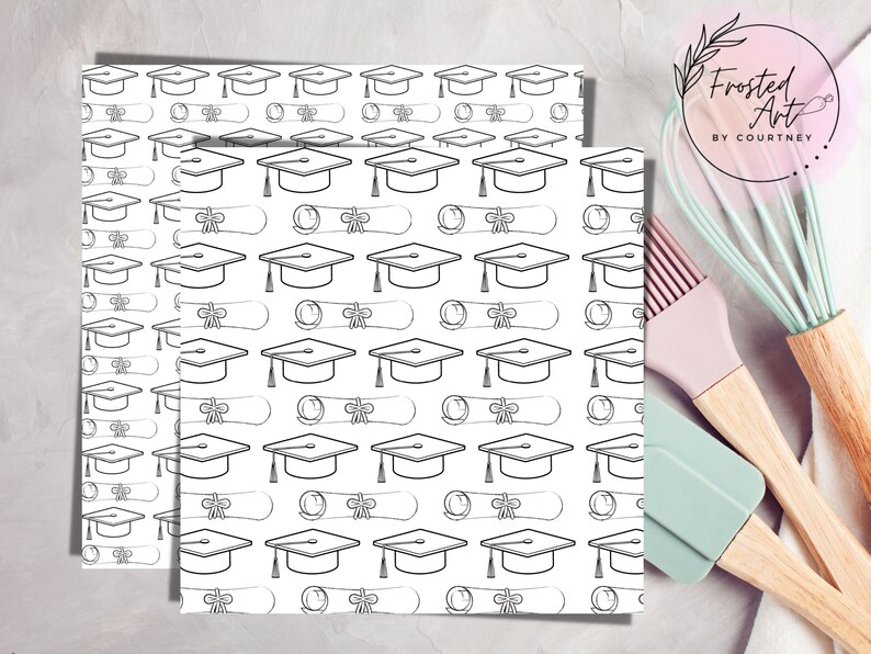 Graduation Digital Paper, 2023 Graduation, Digital Download, PNG JPG ...