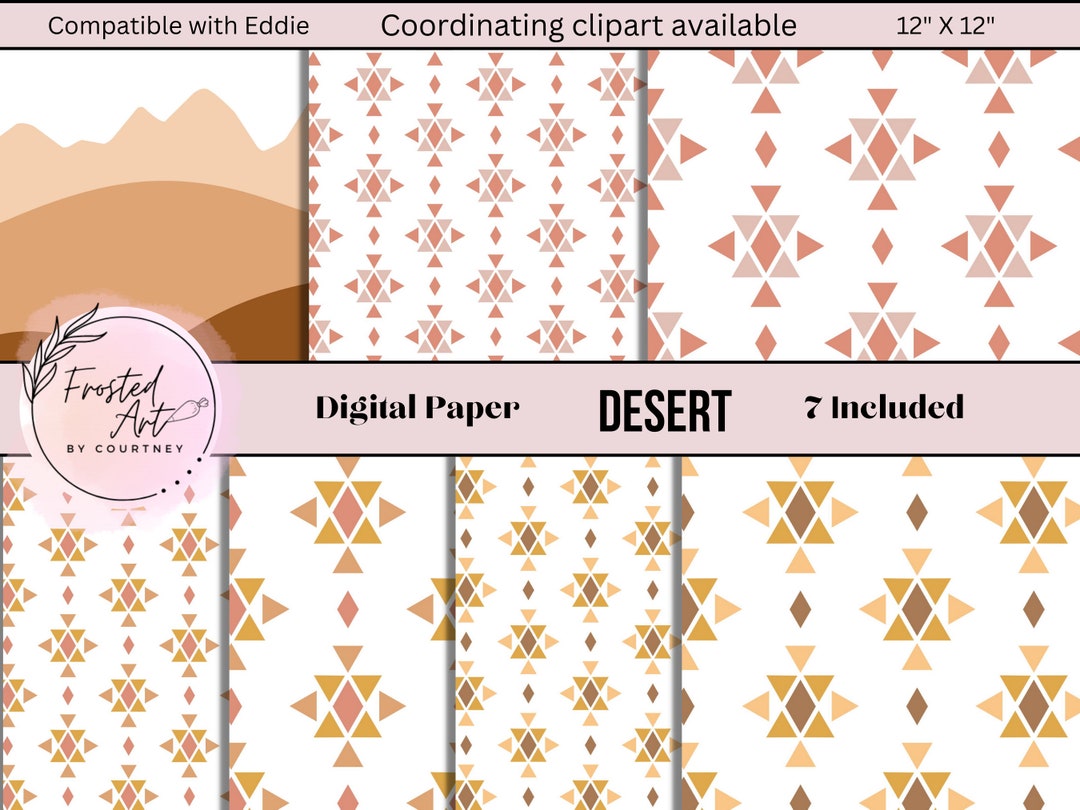 Desert Digital Paper, Cactus, Digital Download, PNG JPG, Eddie ...
