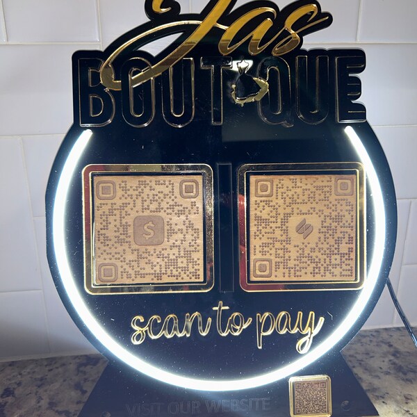 Neon Qr Code Sign - Etsy