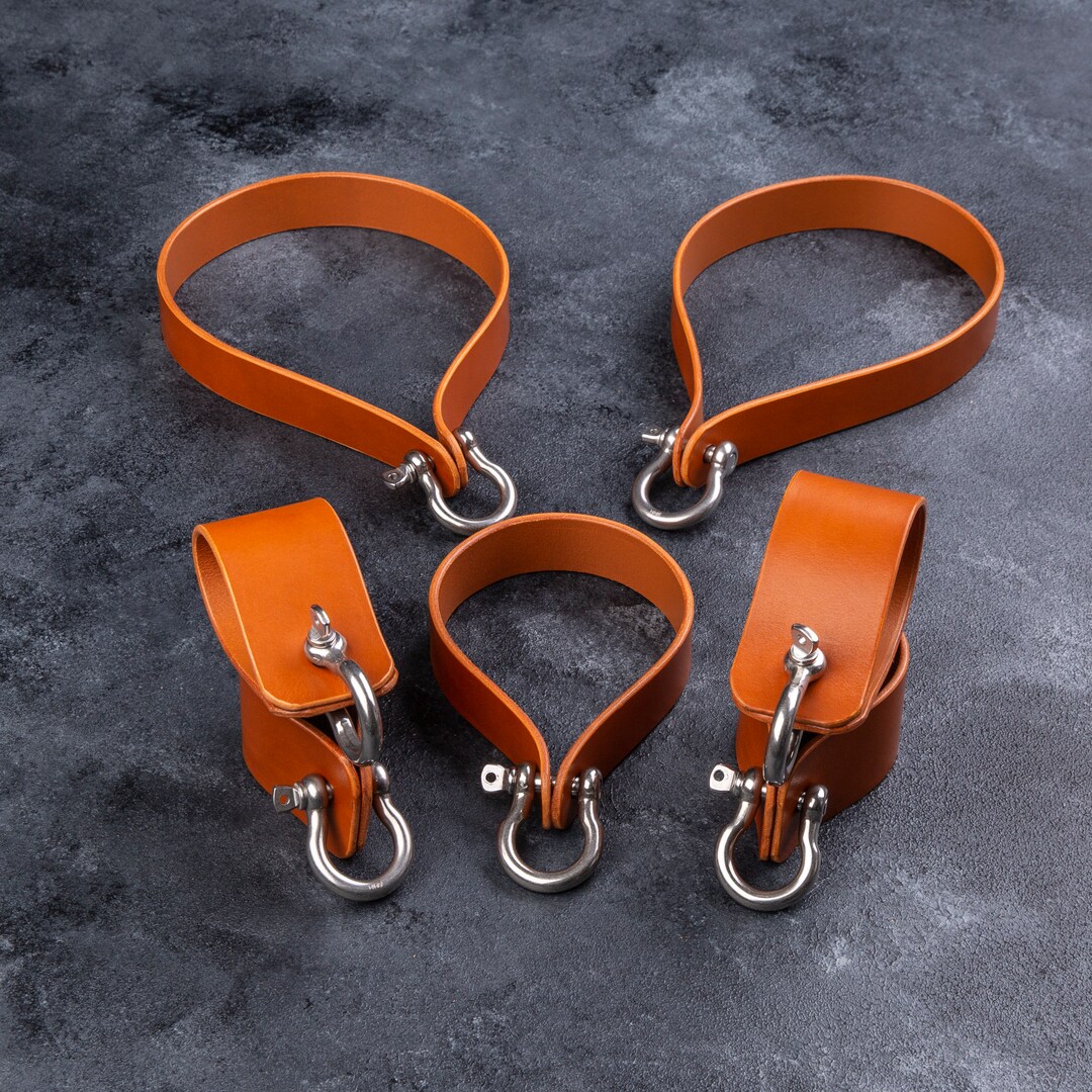 7 Piece Shackles Robust Leather, BDSM Restraints, Different Color ...