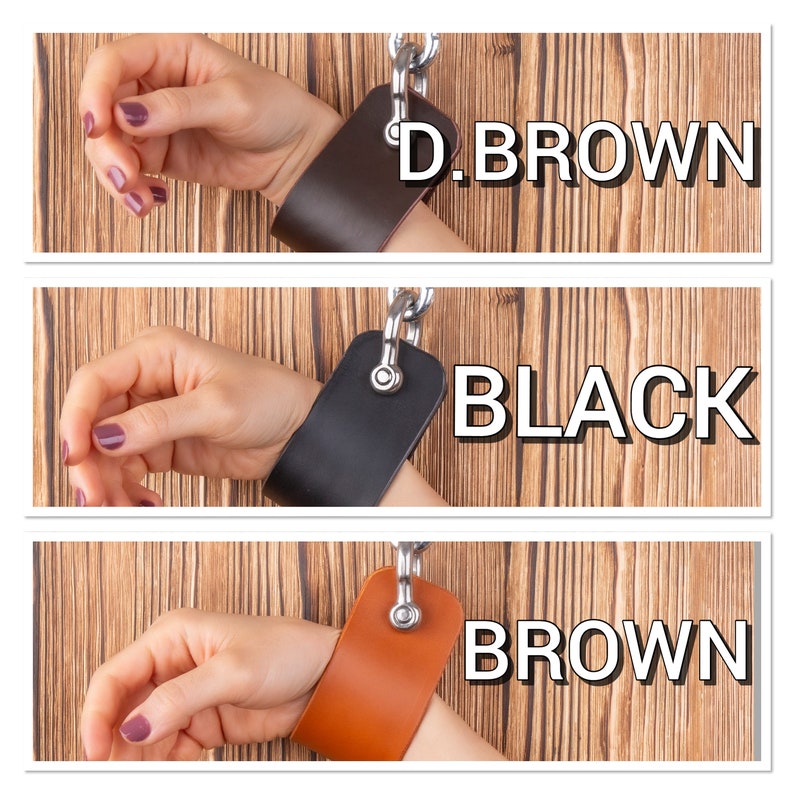 Heavy Duty Leather Shackles, Different Color Options, for Wrist. - Etsy