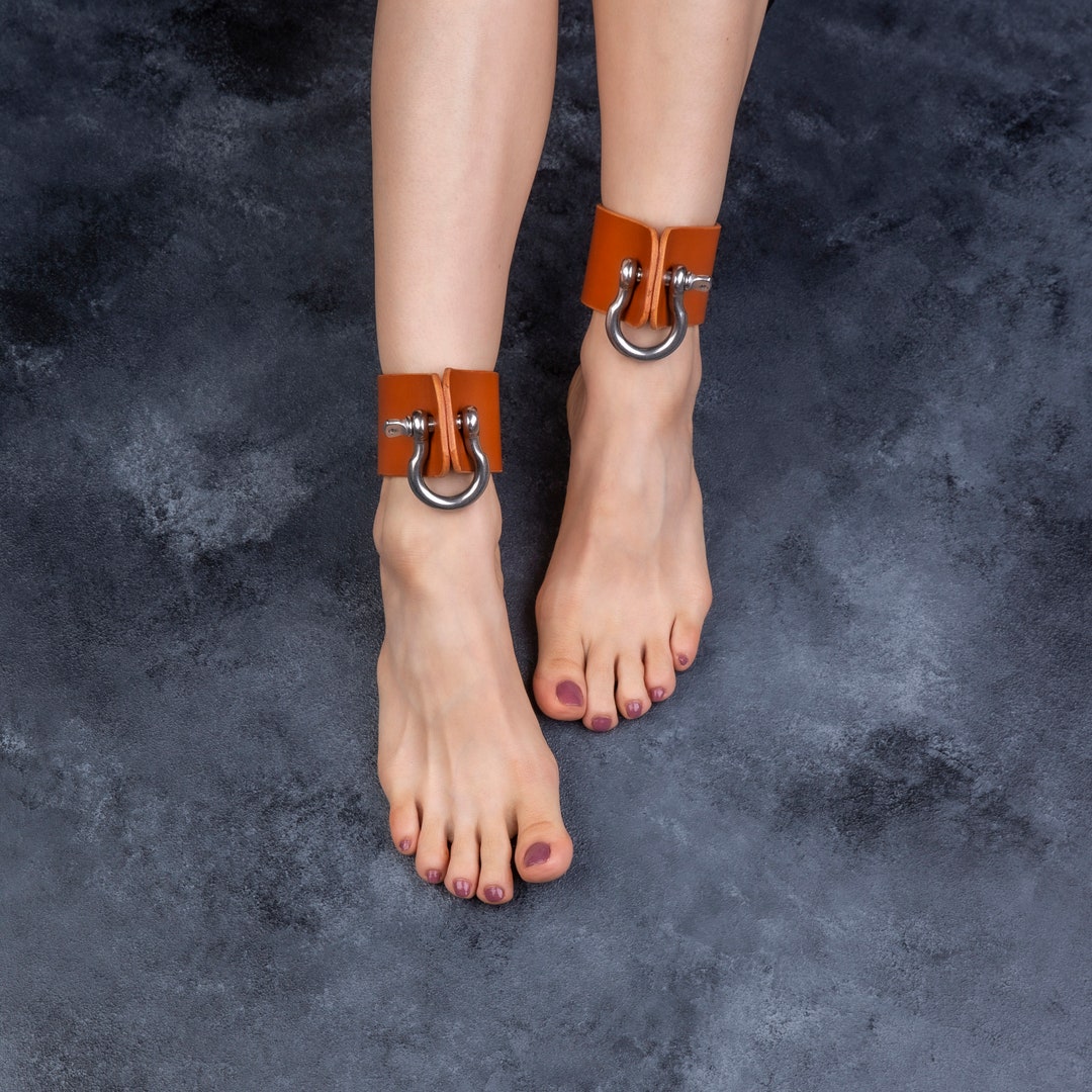 Heavy Duty Leather Shackles, Different Color Options, for Ankle. - Etsy