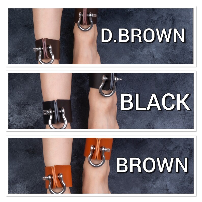 Heavy Duty Leather Shackles, Different Color Options, for Ankle. - Etsy