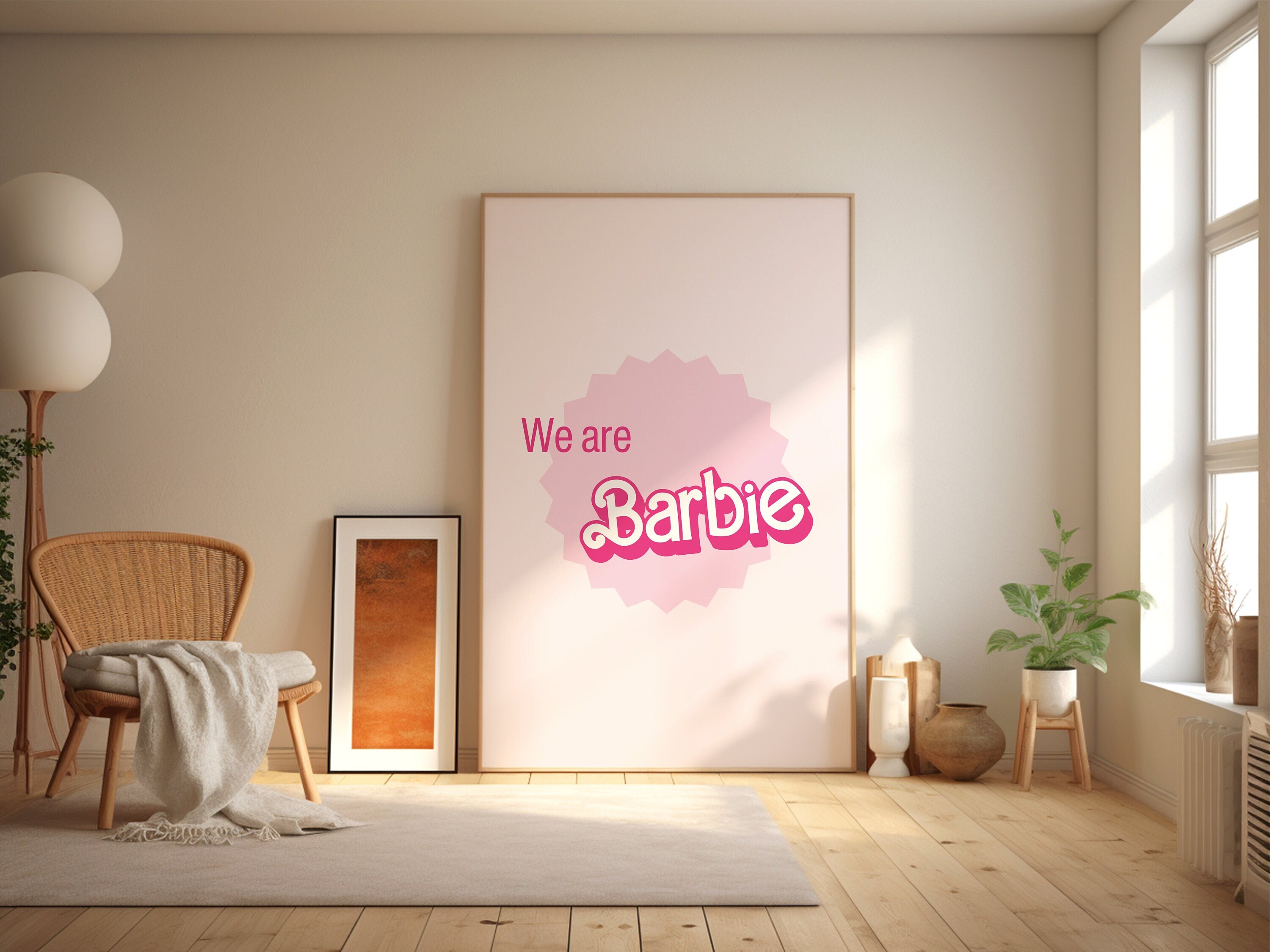 We Are Barbie: Movie Poster, Light Pink Wall Art, Preppy Prints ...