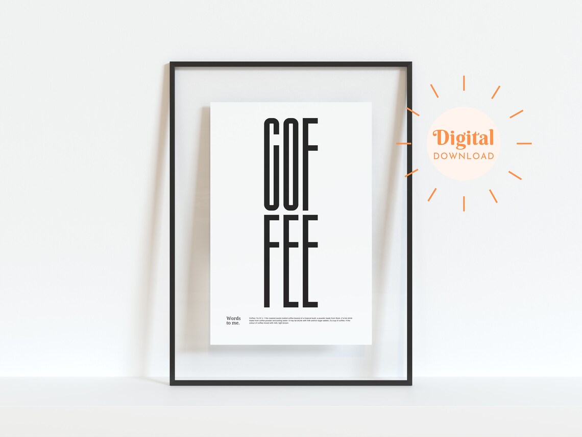 Printable Definition Poster Minimalist Wall Art Motivational - Etsy