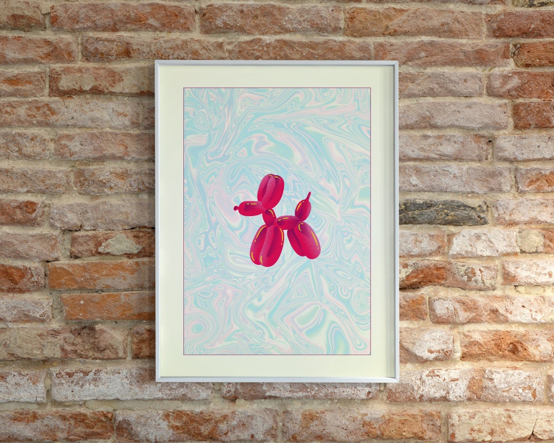 Balloon Dog V.3 Printable Poster, Eclectic Wall Art, Preppy Posters ...