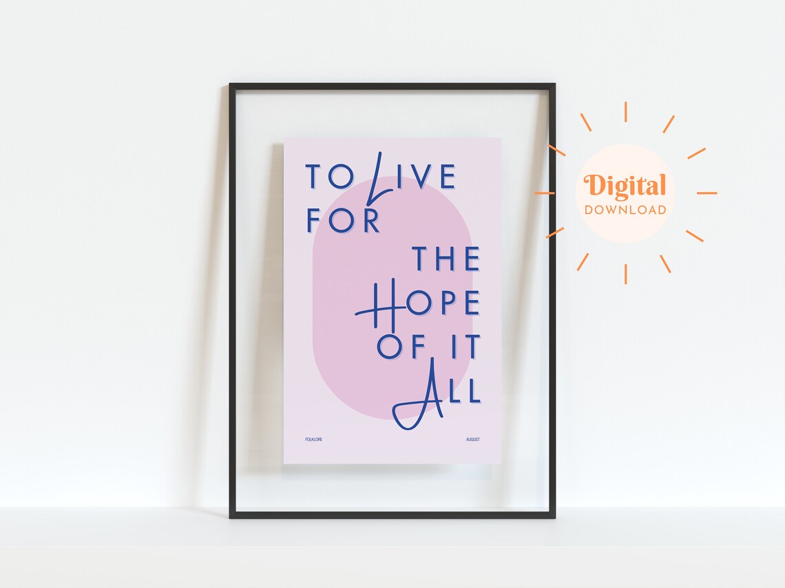 Printable Taylor Poster: Song Lyrics Prints Pink Preppy - Etsy