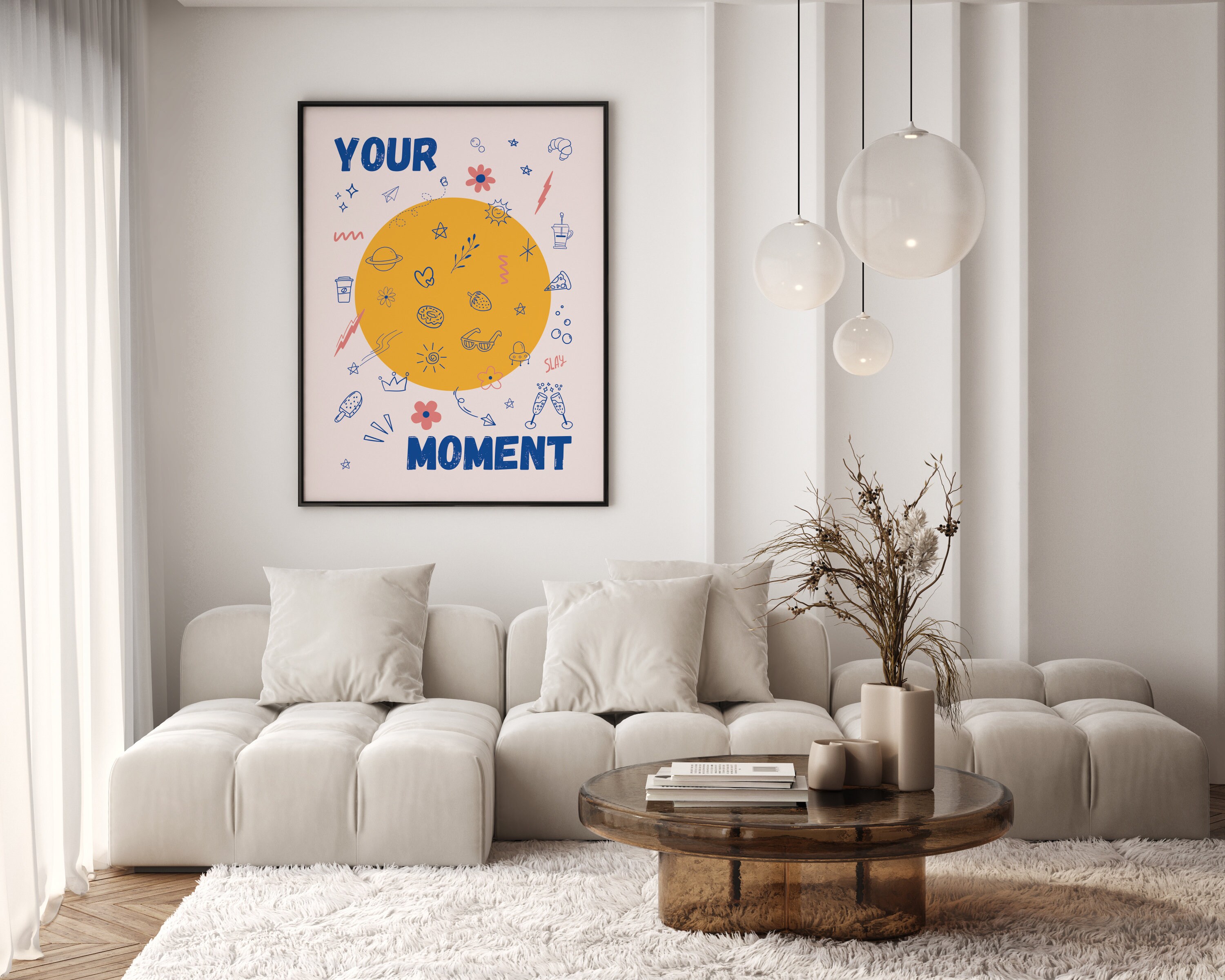 Your Moment: Printable Doodle Illustration Poster Maximalist Poster ...