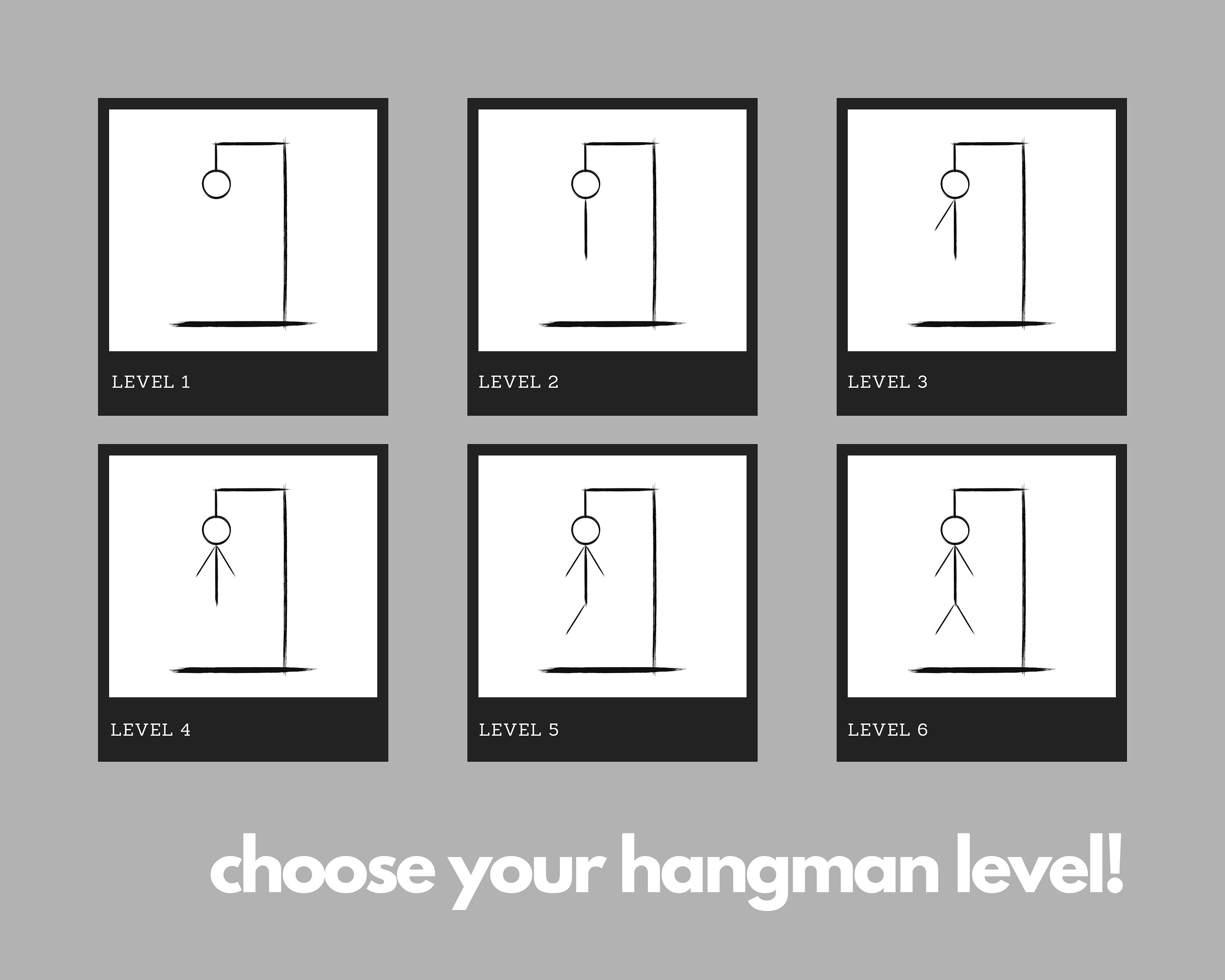 Custom Hangman Wall Art With Personalized Quote, Editable Quote Print ...