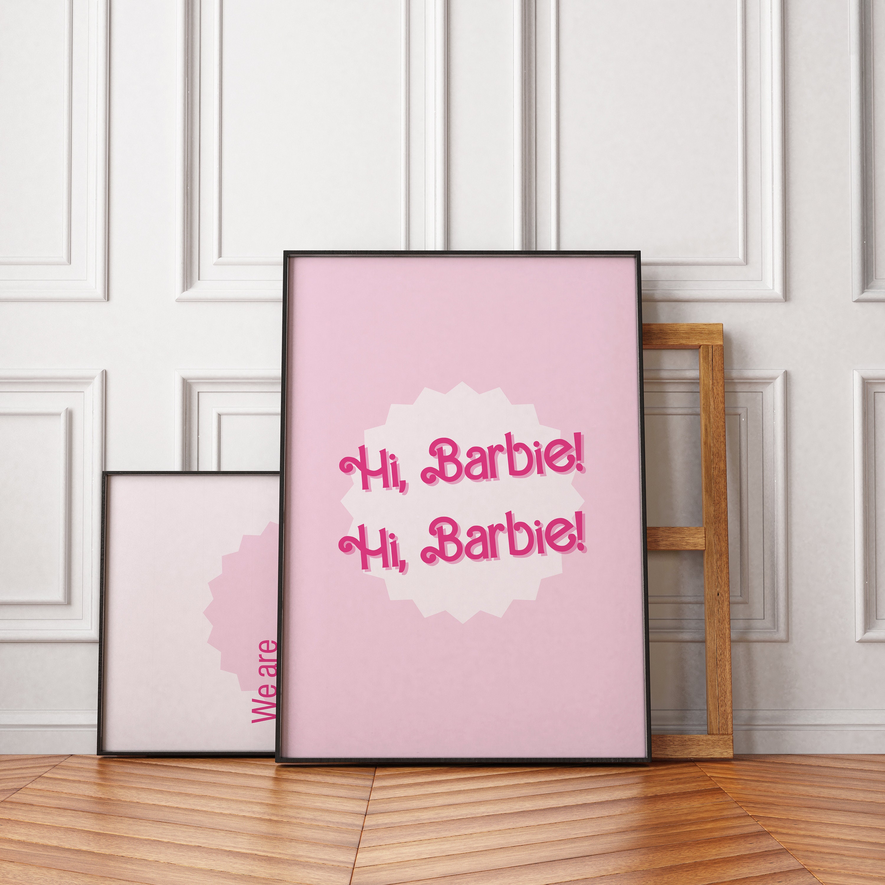 Hi, Barbie!: Movie Poster, Hot Pink Wall Art, Preppy Posters