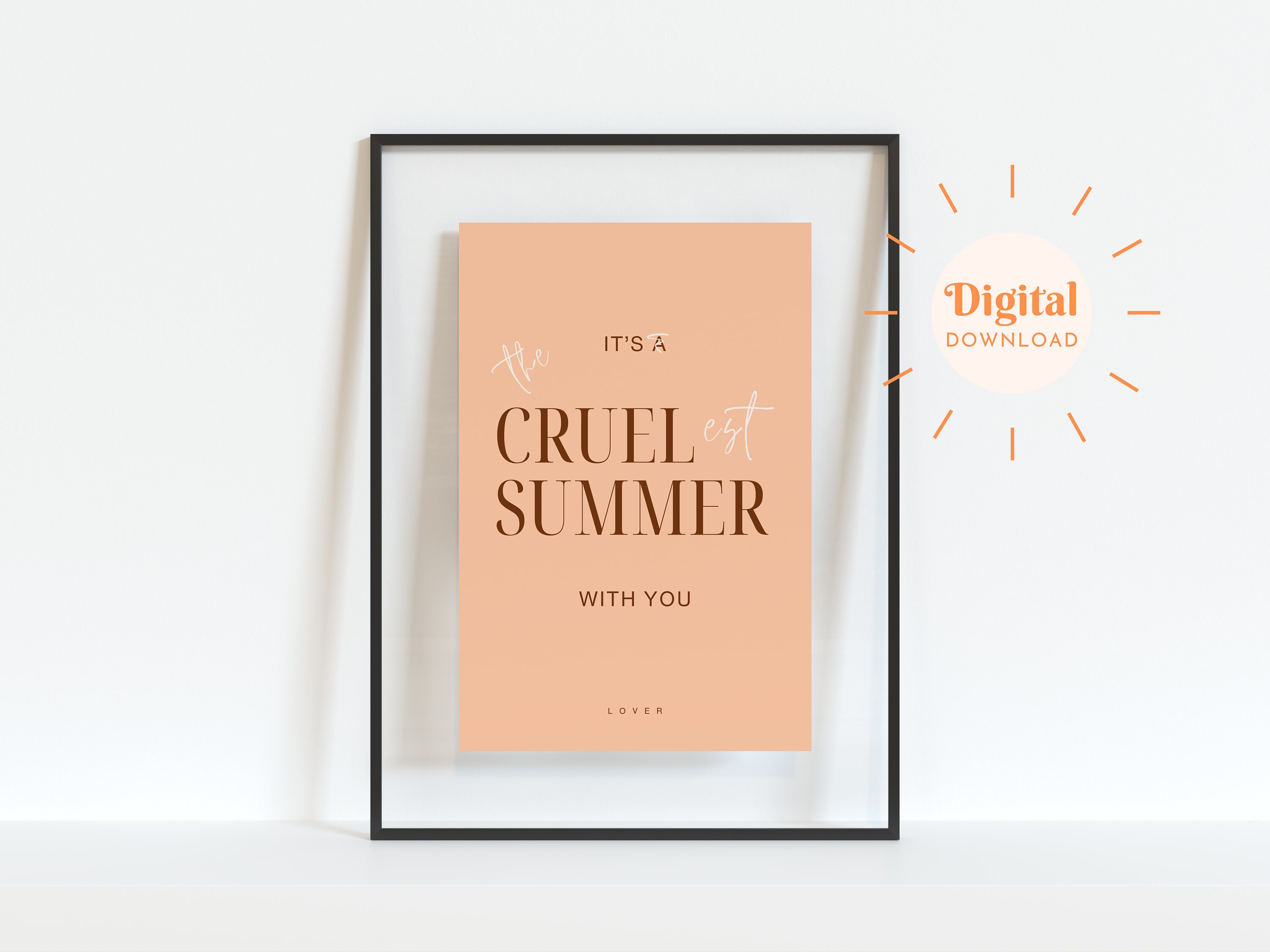 Printable Taylor Swift Poster: the Cruel Summer & Lover Inspired Poster ...