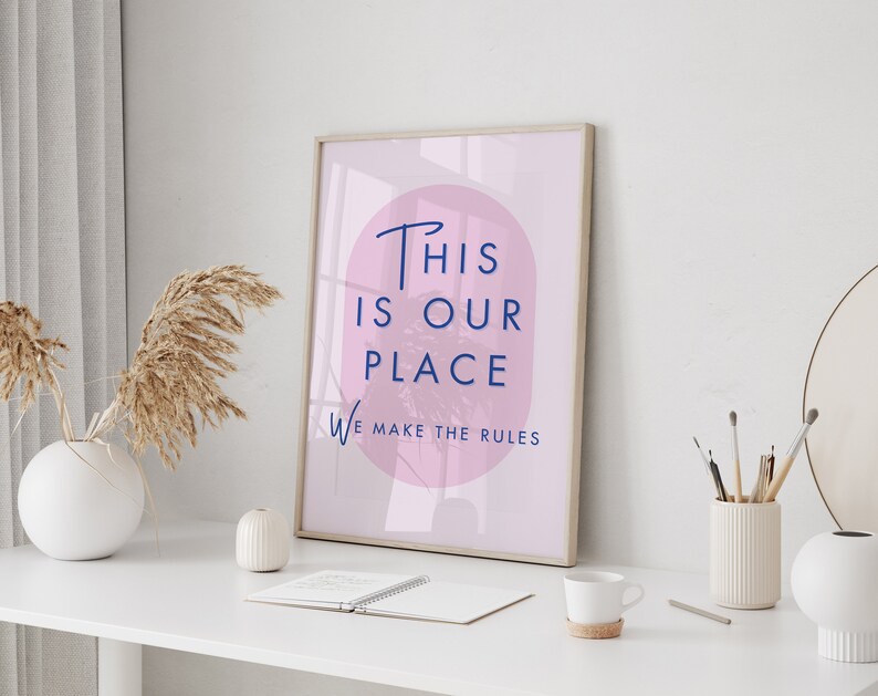 Printable Taylor Swift Poster: Song Lyrics Prints, Pink and Blue Preppy ...