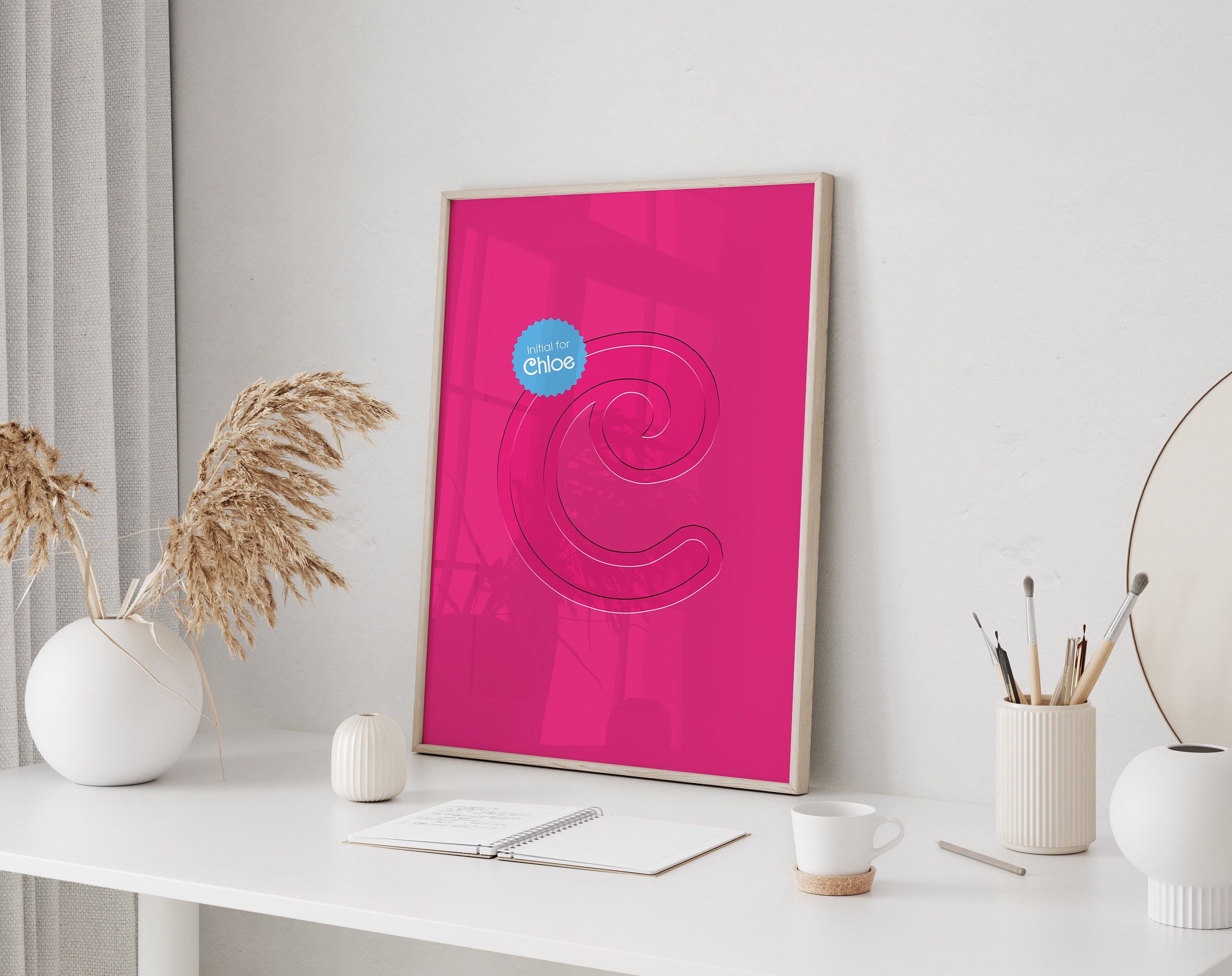 Custom Printable Initial Poster, Personalized Name Printable, Y2K Wall ...