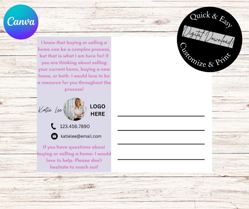 Real Estate Spring Postcard, Spring Into Action, Realtor Farming ...