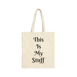 My Stuff Cotton Canvas Tote Bag - Etsy