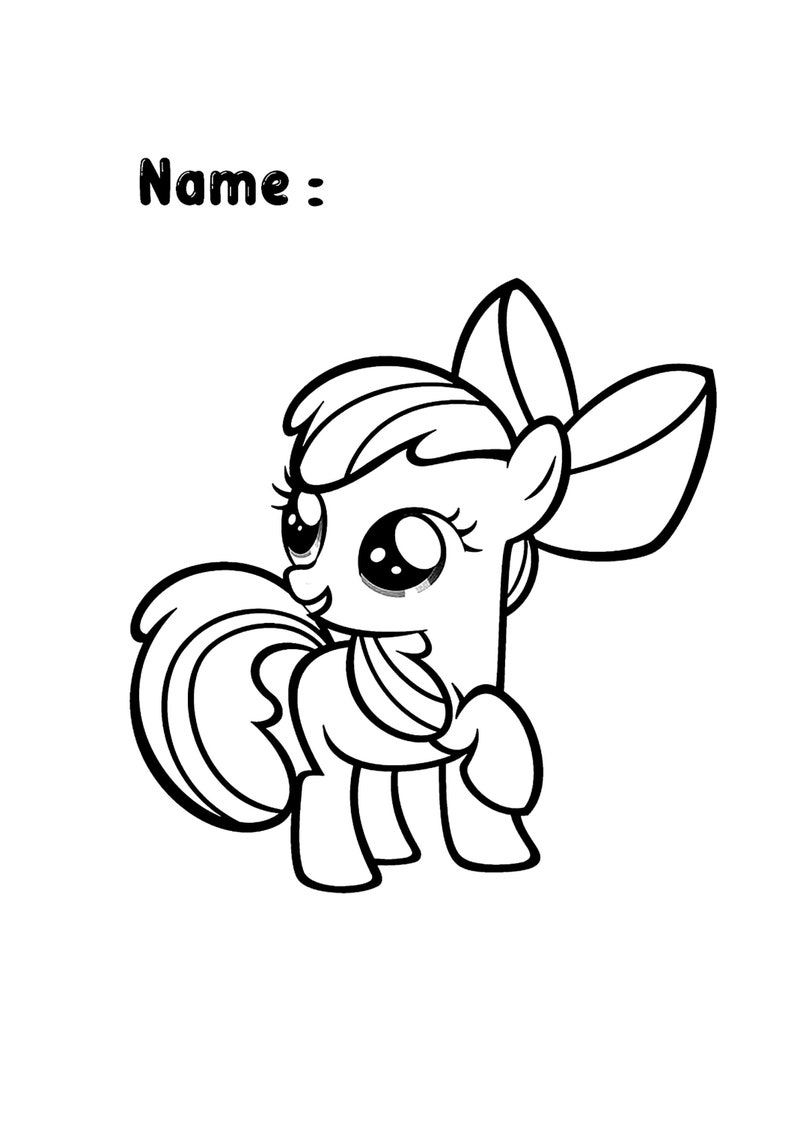 Printable Cute Little Pony Coloring Book | 49 Pages of Coloring ...