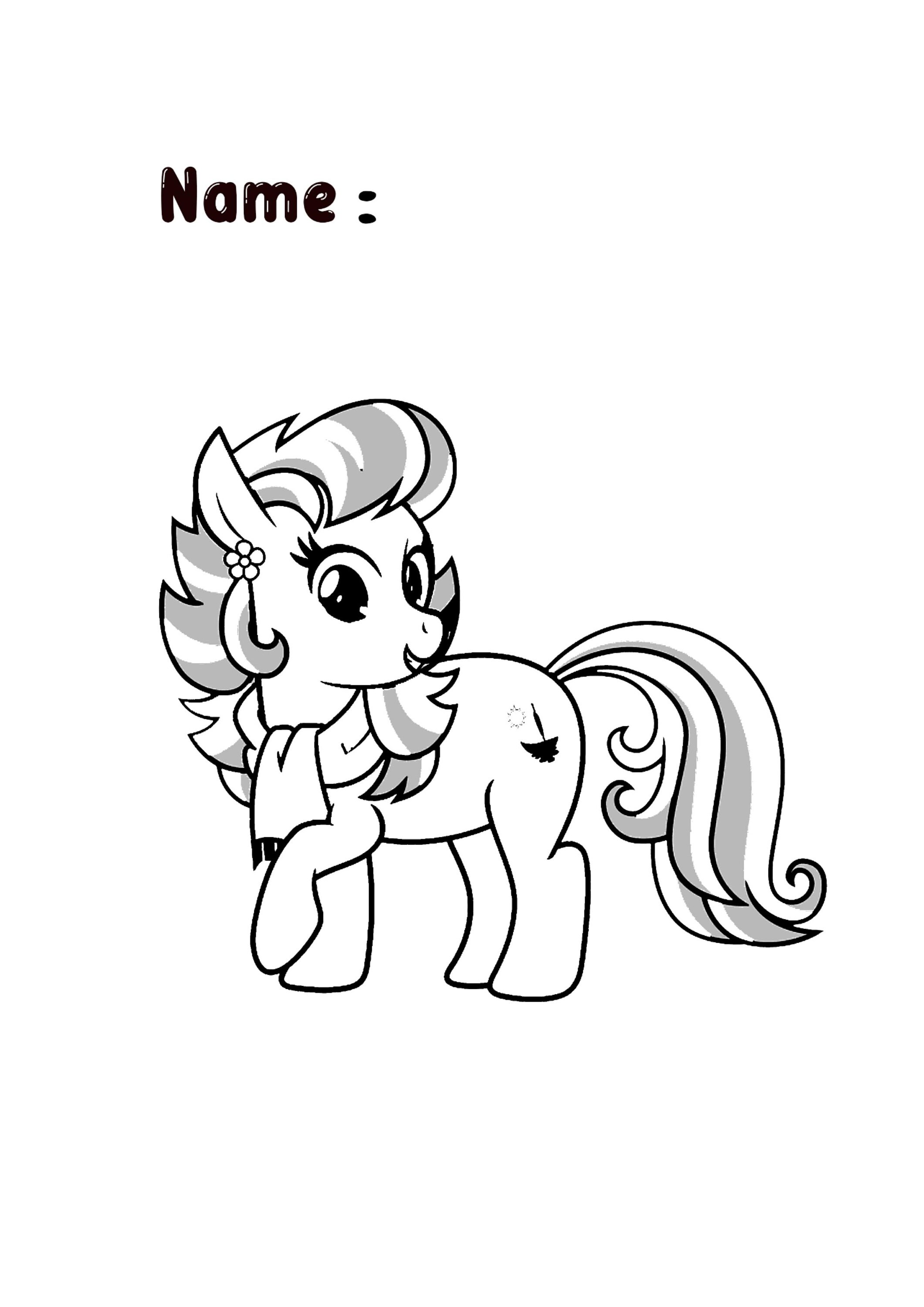 Printable Cute Little Pony Coloring Book 49 Pages of Coloring ...