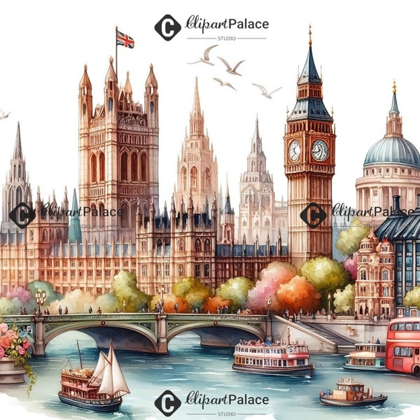 London Clipart - Etsy