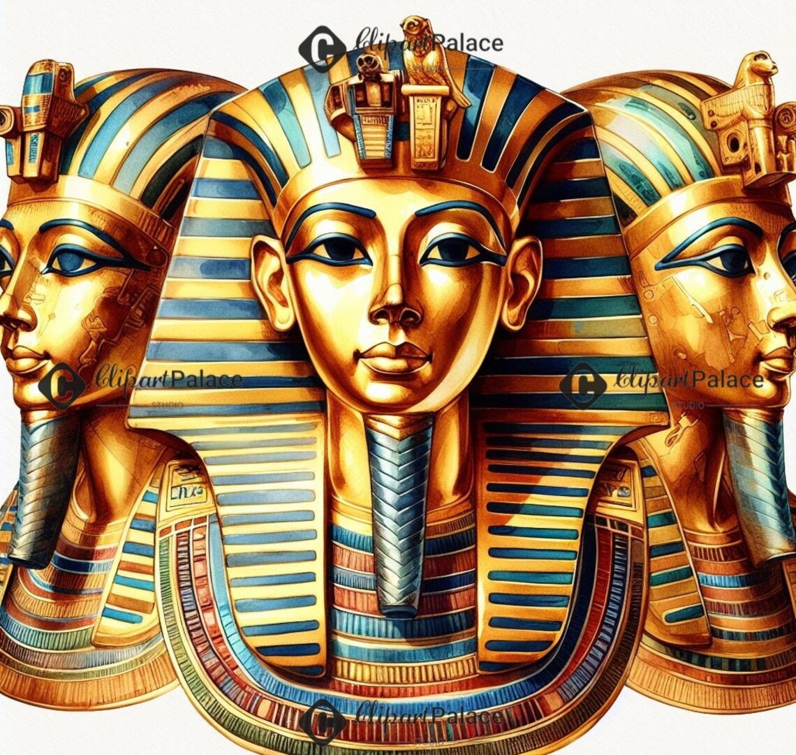Exquisite Ancient Egypt Clipart Collection Watercolor Landmarks ...
