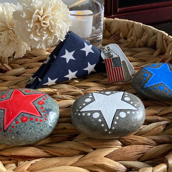 Veteran Painted Rock - Etsy