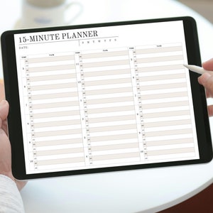 15 Minute Planner Printable | 15 Minute Productivity Planner | Time ...