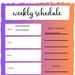 Weekly Schedule Sheet | Weekly Schedule Printable Sheet | Week ...