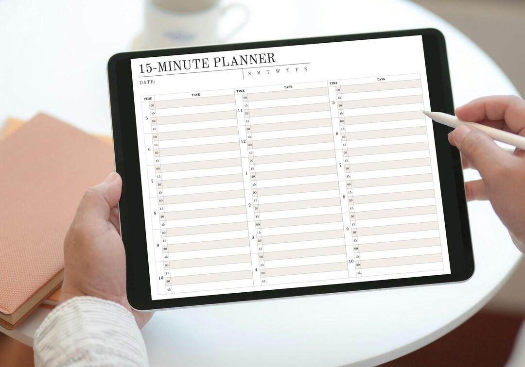 15 Minute Planner Printable | 15 Minute Productivity Planner | Time ...
