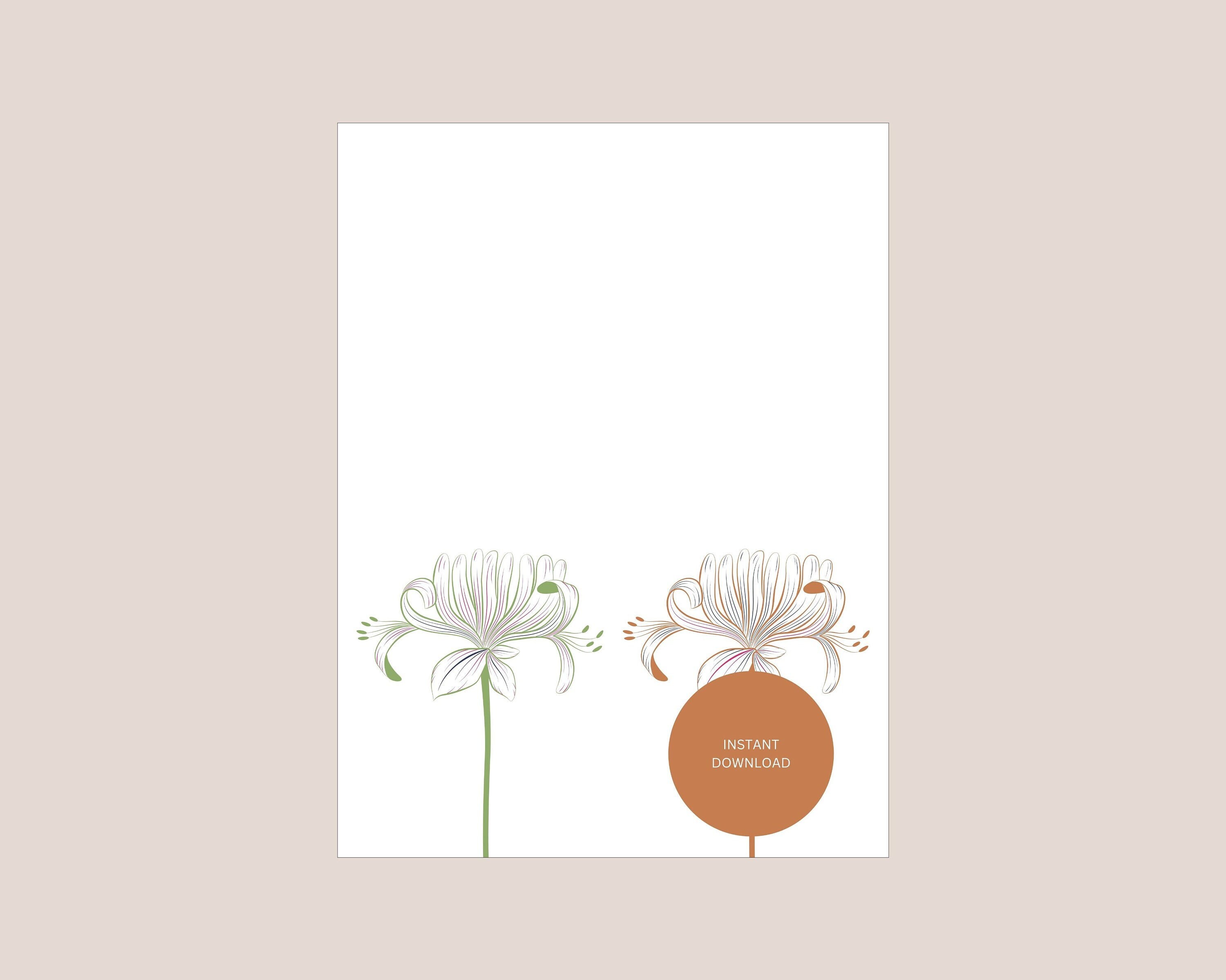 Honeysuckle Print | Flower Fine Line Art | Botanical Line Art | Minimal ...