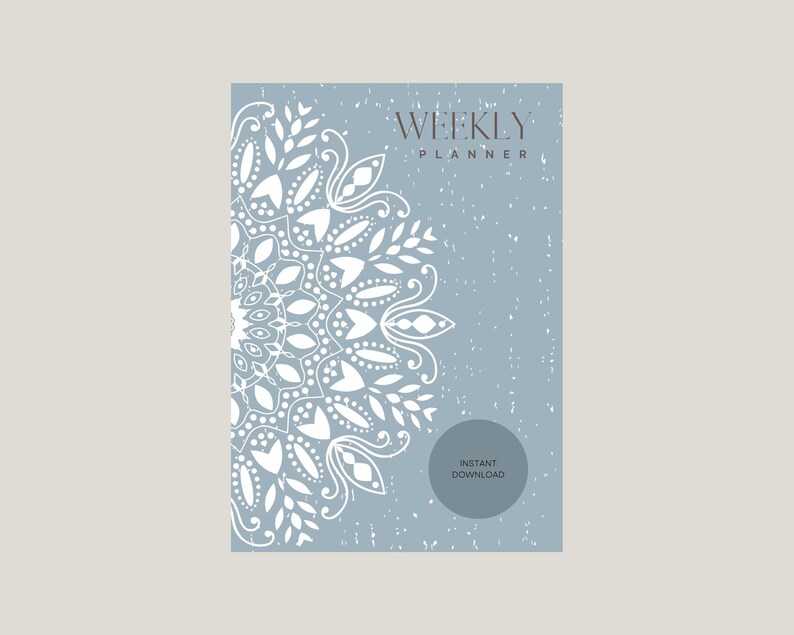 Mandala Weekly Planner: Minimalist Undated Design (digital Download) - Etsy