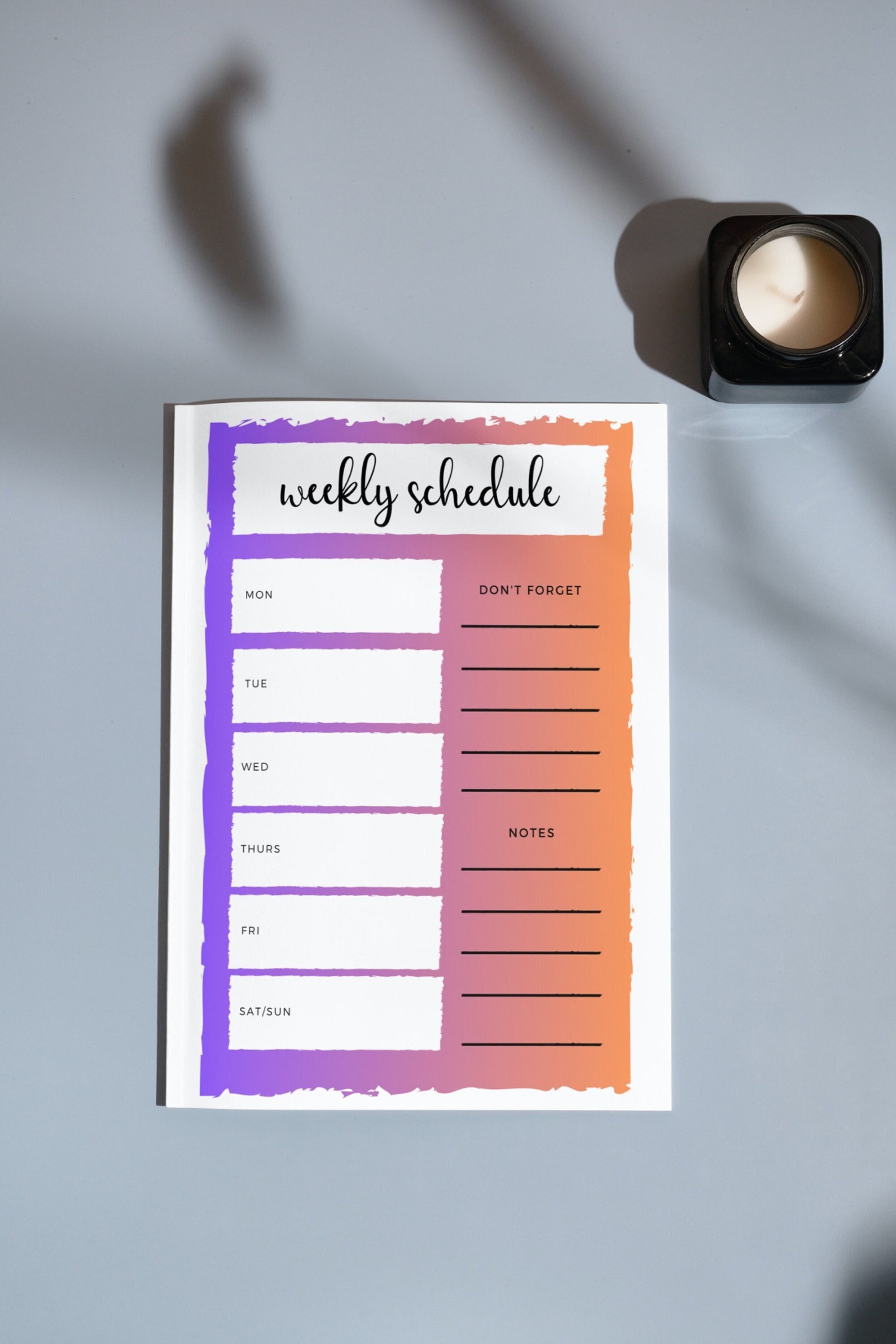 Weekly Schedule Sheet | Weekly Schedule Printable Sheet | Week ...