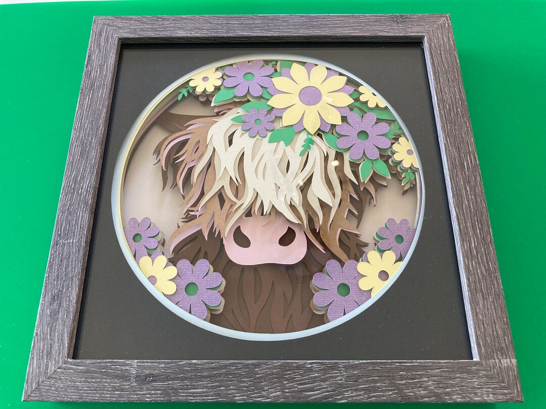 Nursery Room Decor. Highland Cow 3d Shadow Box. - Etsy