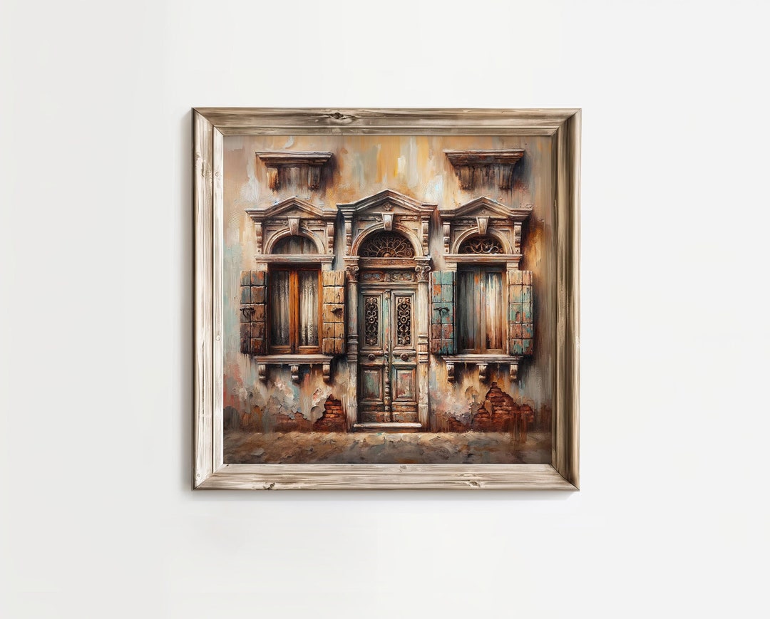 Vintage New Orleans French Quarter House Art, Classic Louisiana ...
