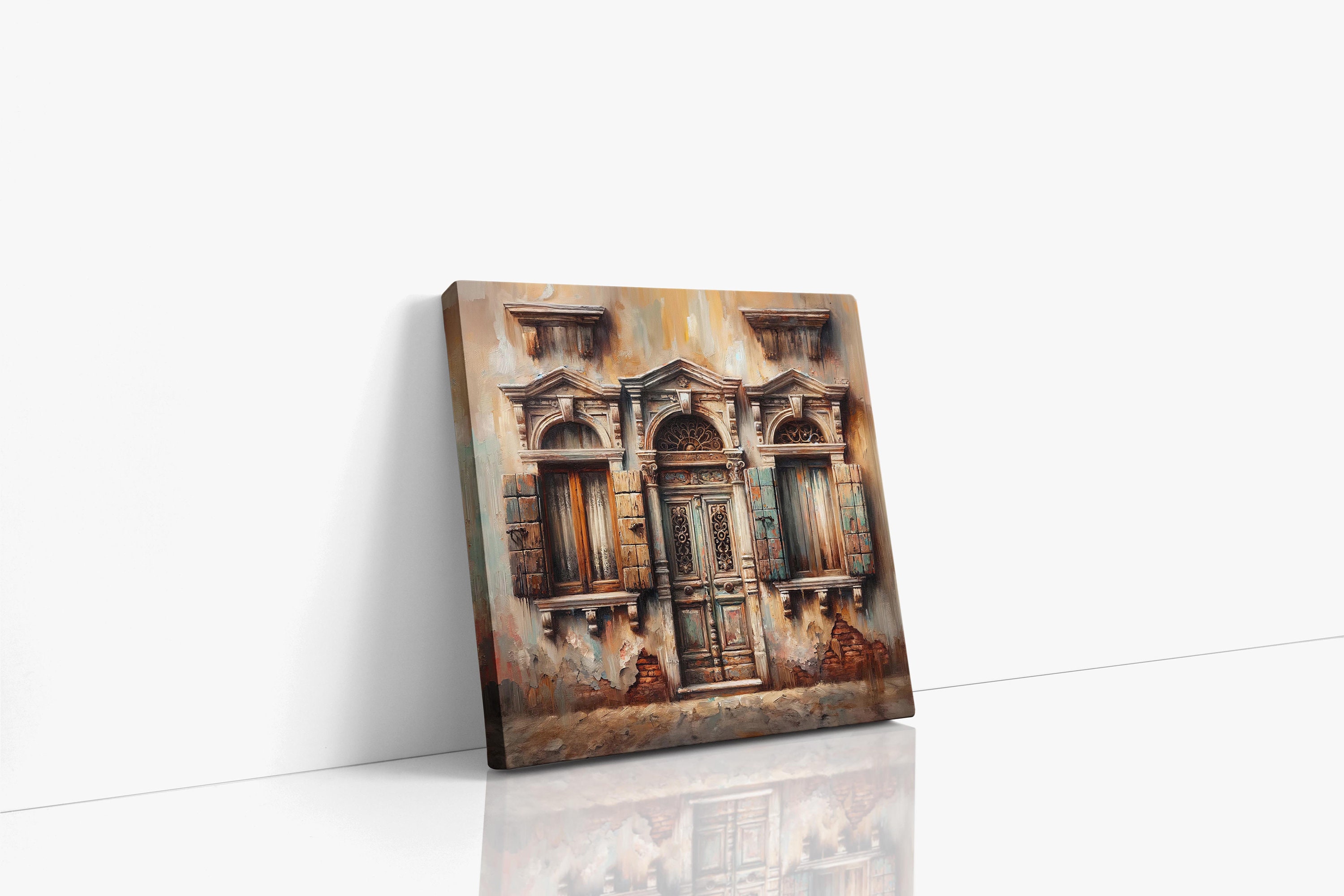 Vintage New Orleans French Quarter House Art, Classic Louisiana ...