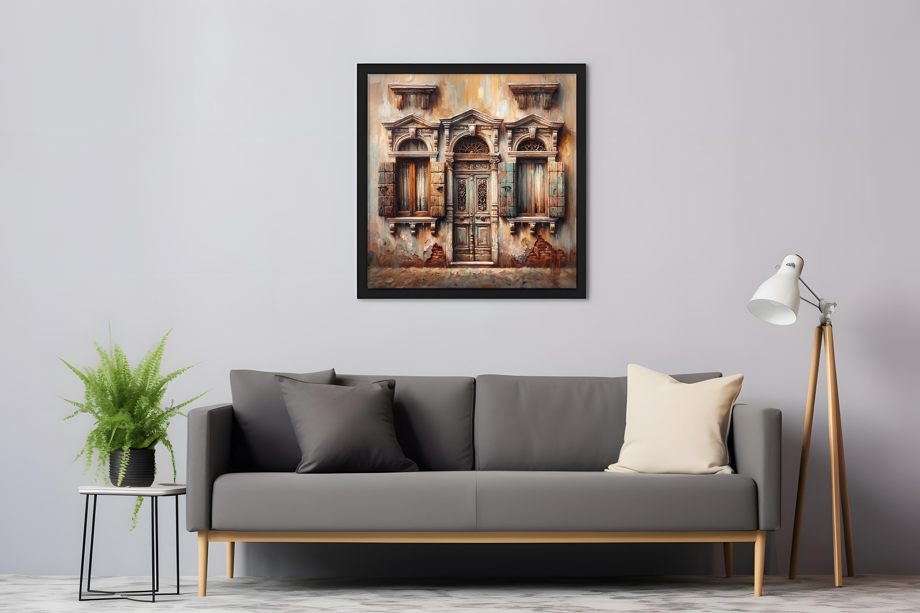 Vintage New Orleans French Quarter House Art, Classic Louisiana ...