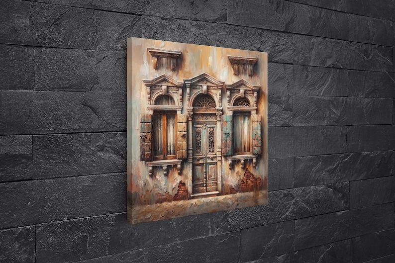 Vintage New Orleans French Quarter House Art, Classic Louisiana ...