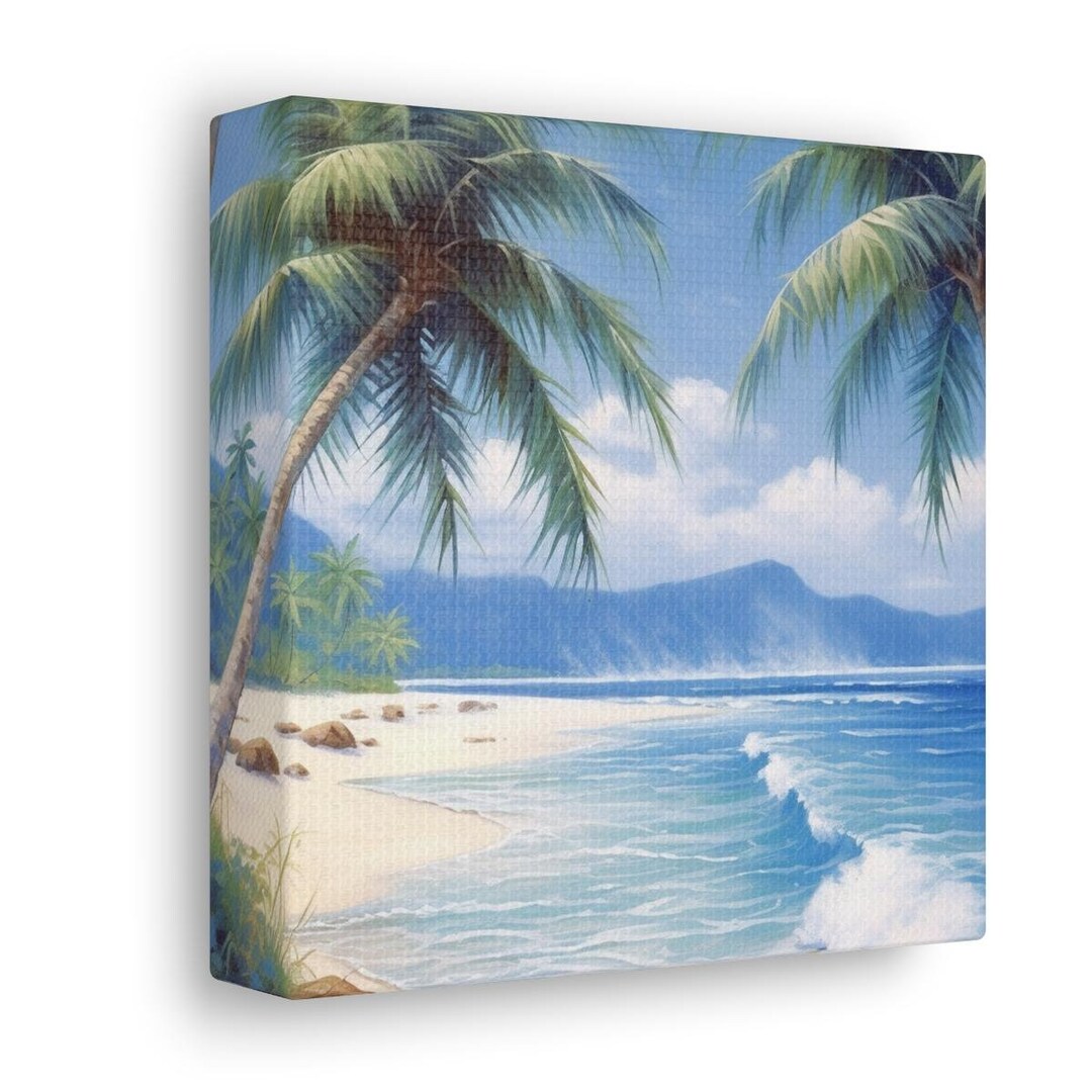 Tropical Beach Paradise Ocean and Beaches Canvas Wall Art - Etsy