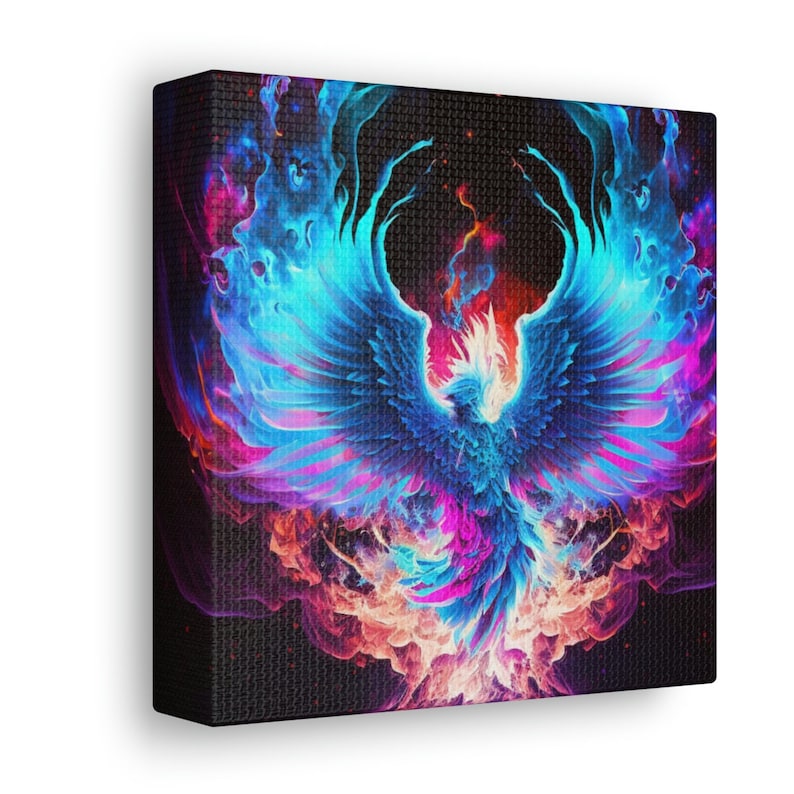 Night Sky Galaxy Phoenix Fantasy and Mythology Canvas Wall - Etsy