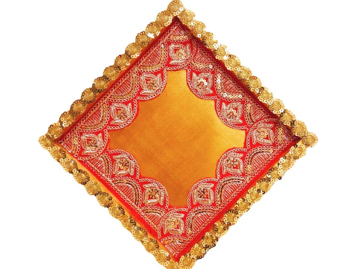 10” Decorative Puja Thali, Organizer Tray. Tabletop Decor, Indian ...