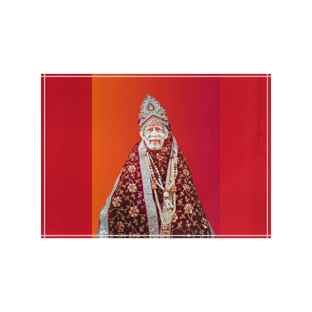 Sai Baba Photo Block, Indian Decor, Hindu Home Decor, Housewarming ...