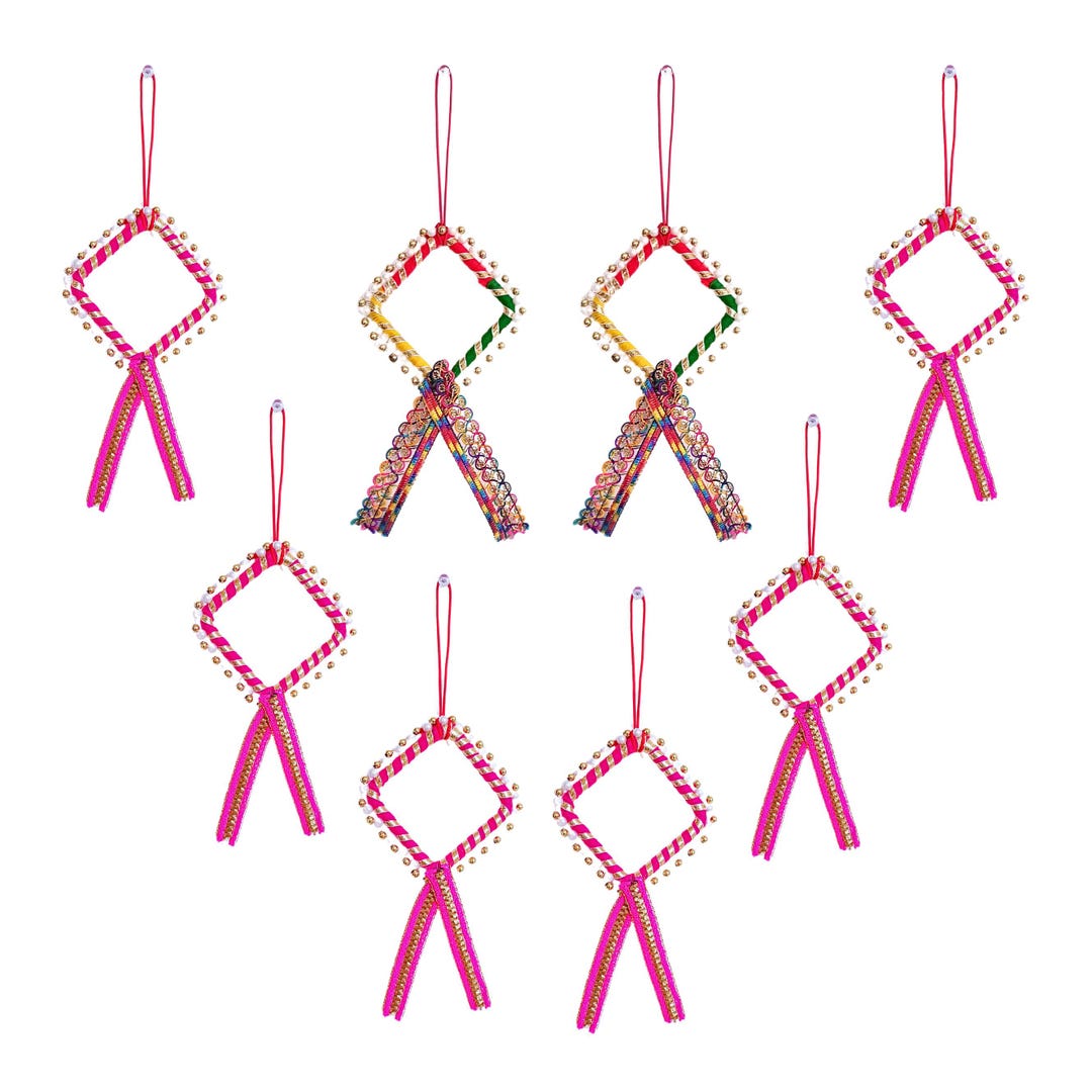 8 Pc Colorful Decorative Kite Set, Sankranti Return Gift, Lohri, Pongal ...