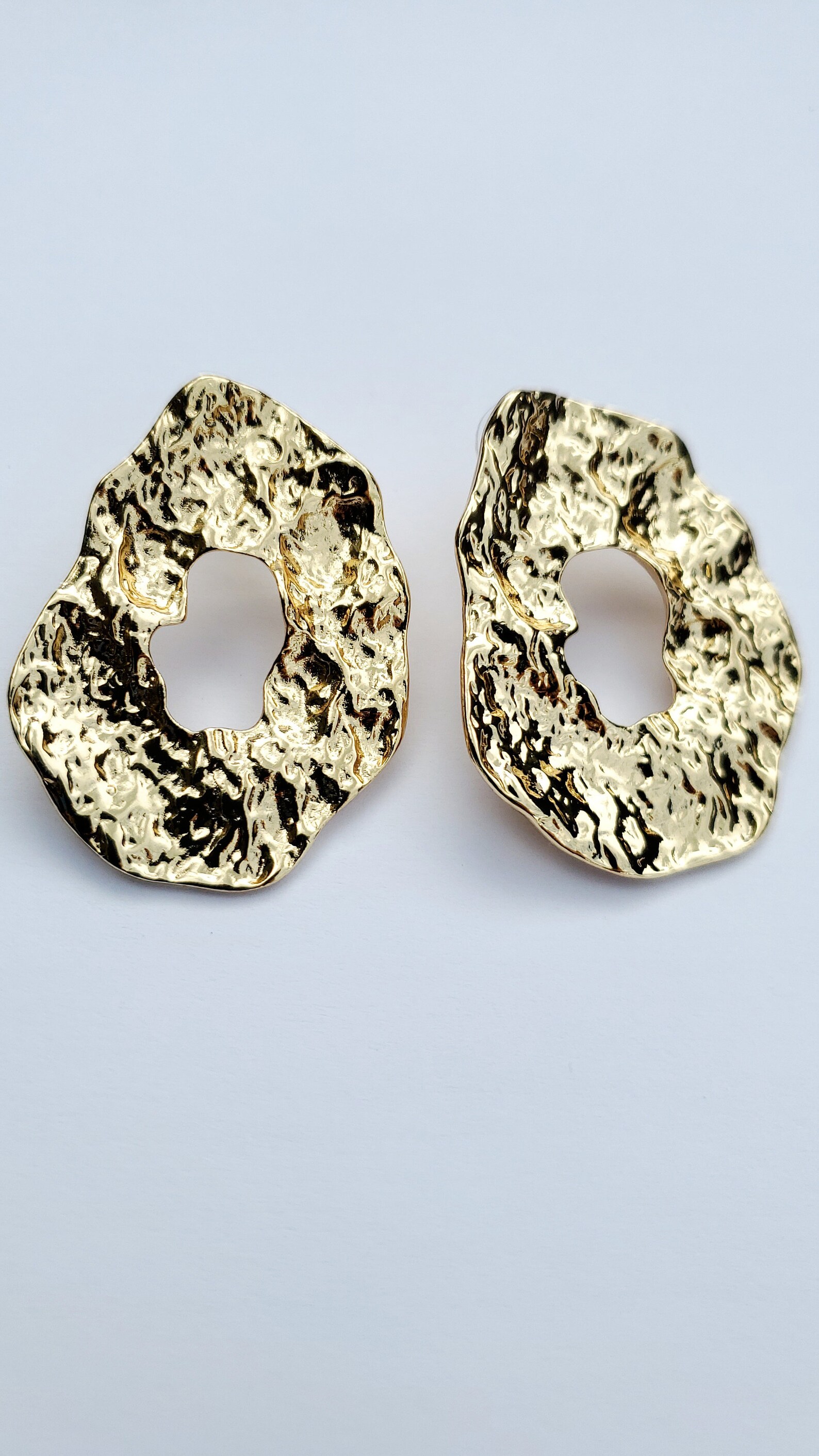 Exaggerated Gold Color Hallow Metal Drop Earring - Etsy